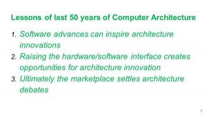 A new golden age for computer architecture by Prof. David Patterson ...