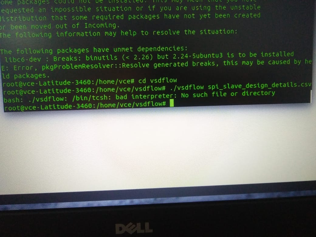 Probable errors while installing ‘vsdflow’ and its solutions - VLSI System Design