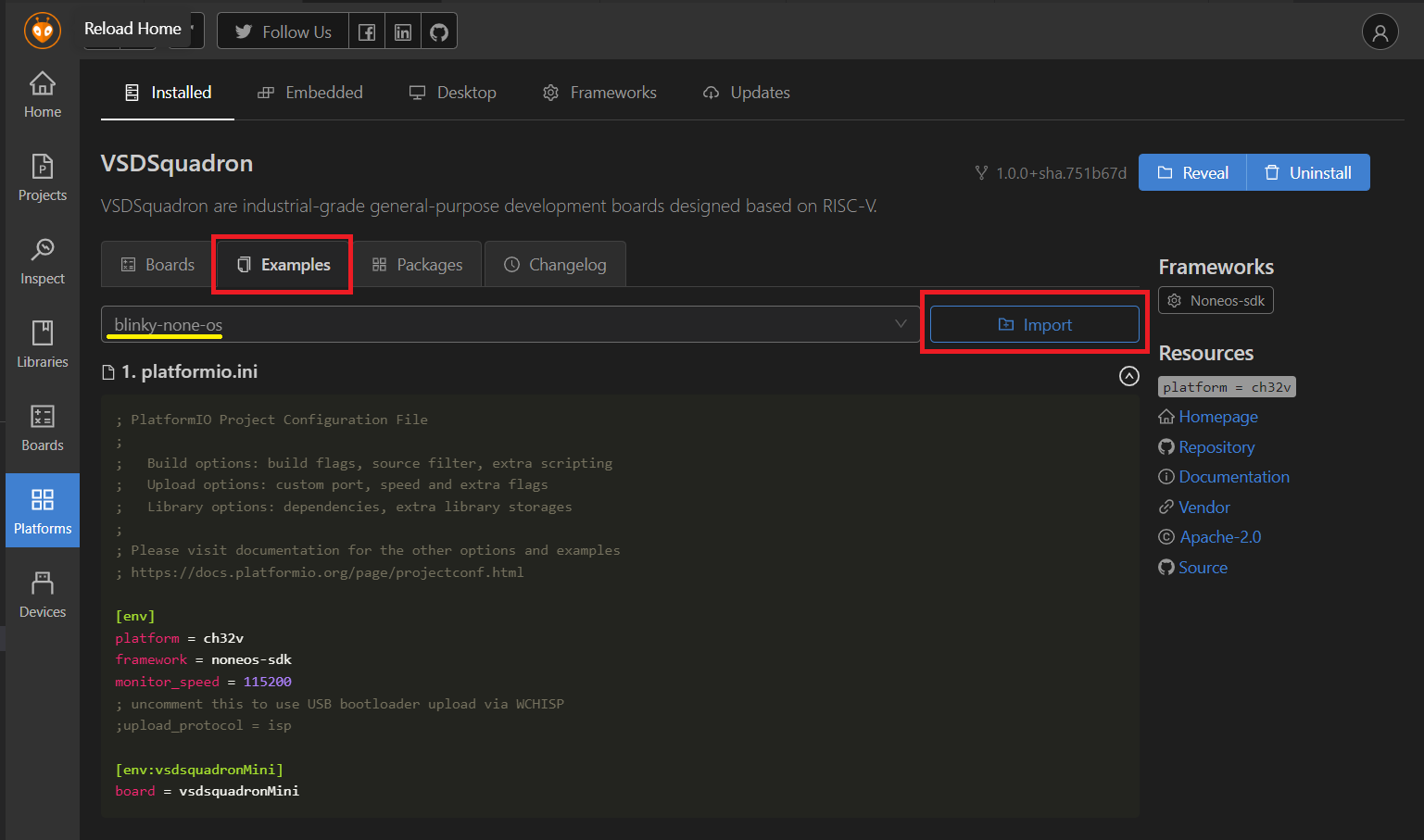 Uploading blink example - VLSI System Design