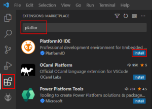 Install PlatformIO – VLSI System Design